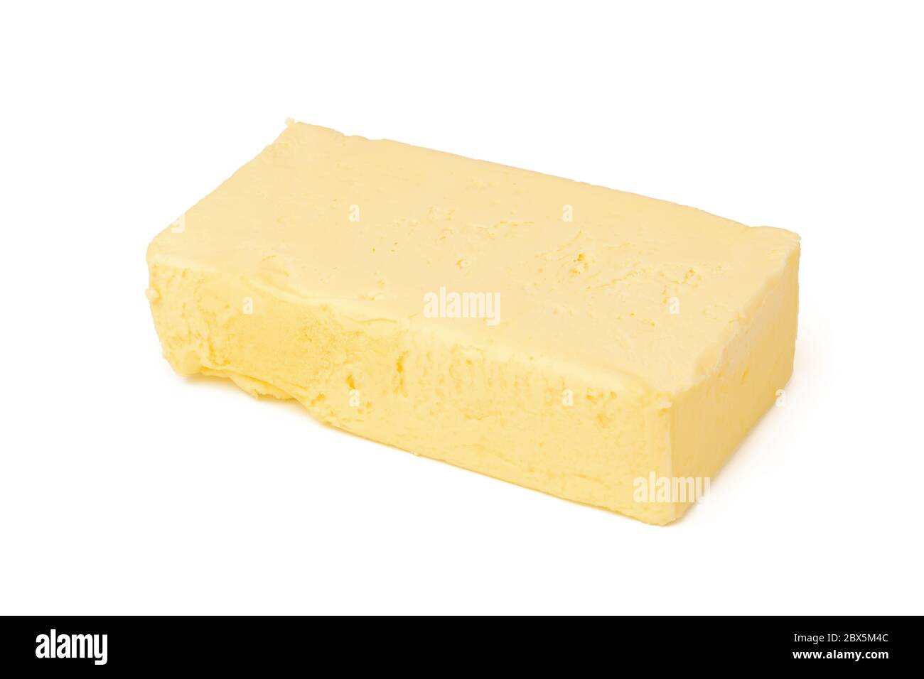 Block of butter isolated on white background Stock Photo - Alamy