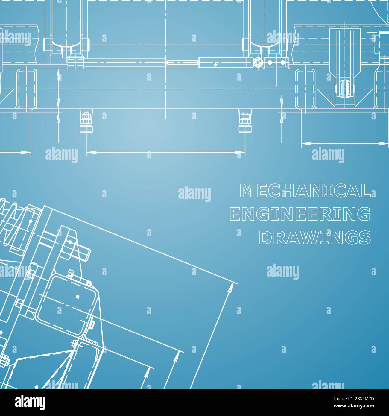 Corporate Identity. Blueprint, scheme, Blue and white sketch. Technical ...