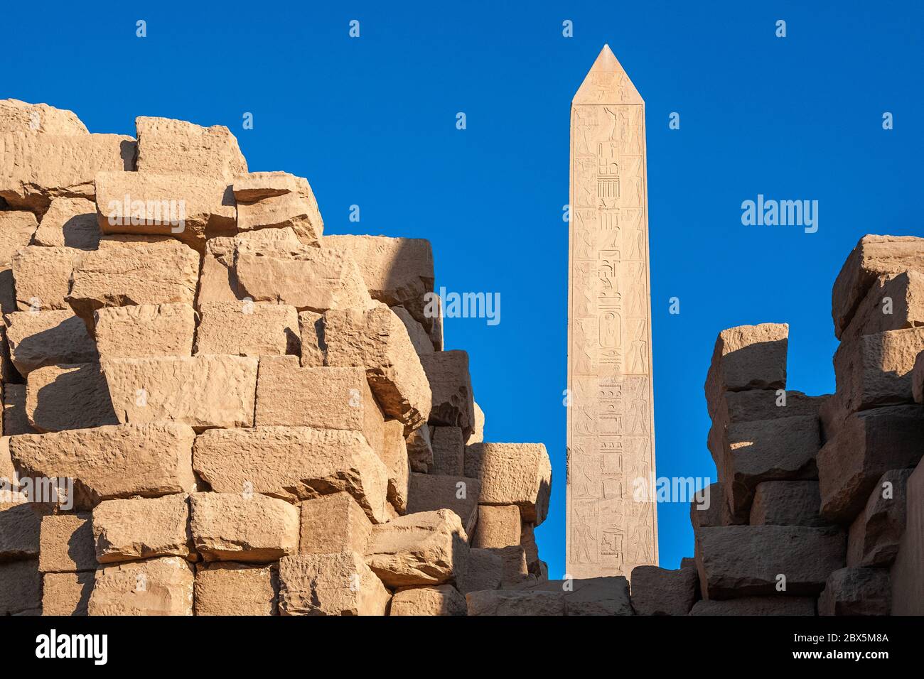 Obelisk in Karnak Temple complex, Luxor, Egypt Stock Photo - Alamy