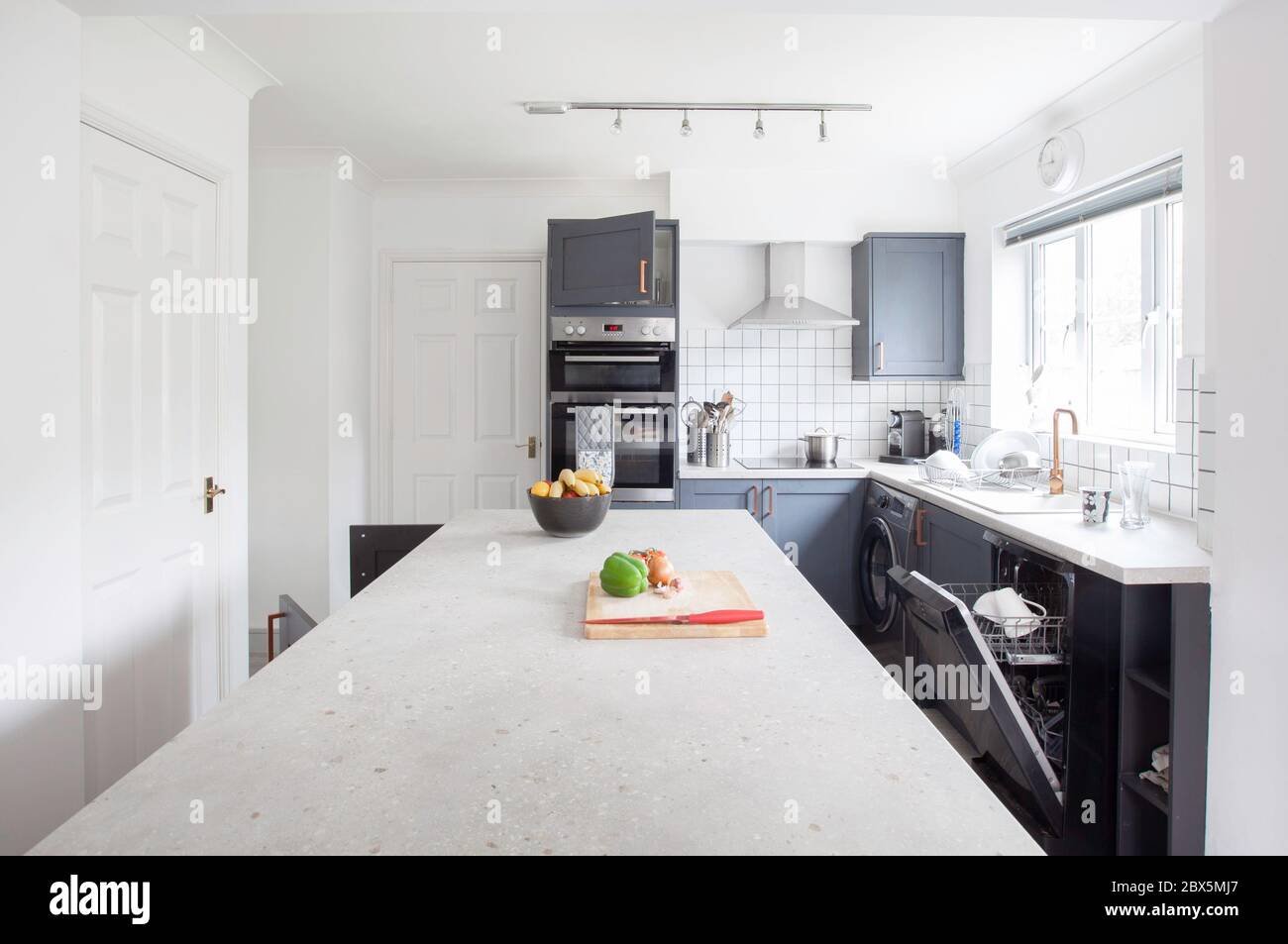 Picture of an untidy kitchen interior Stock Photo - Alamy