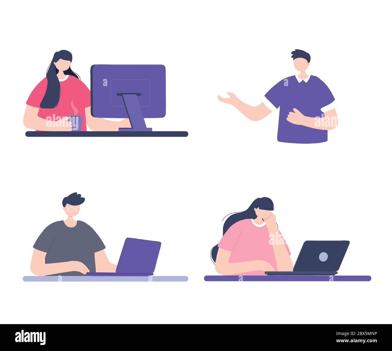 online training, people using computer laptop teacher student, courses ...