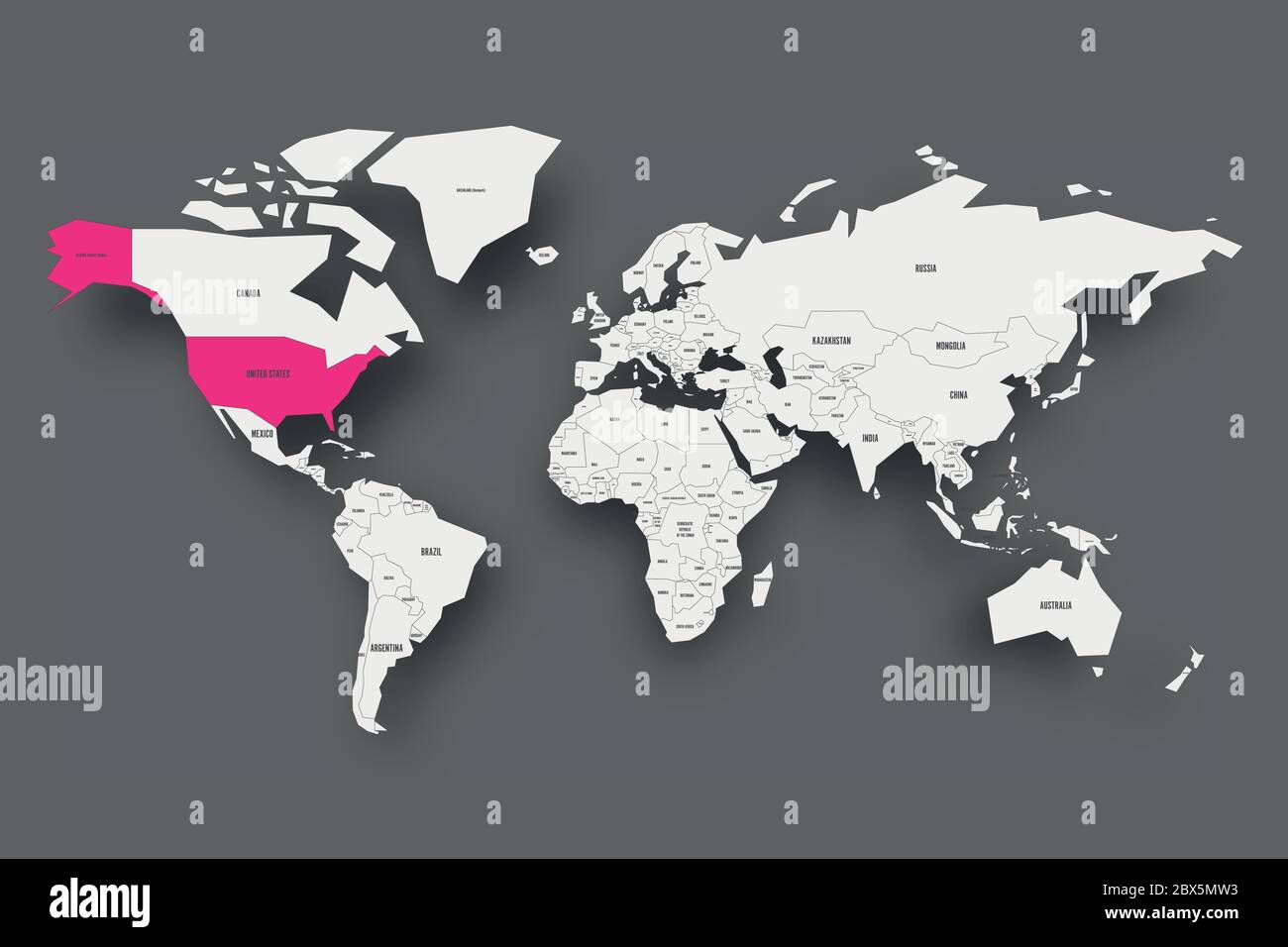 Usa states map hi-res stock photography and images - Alamy