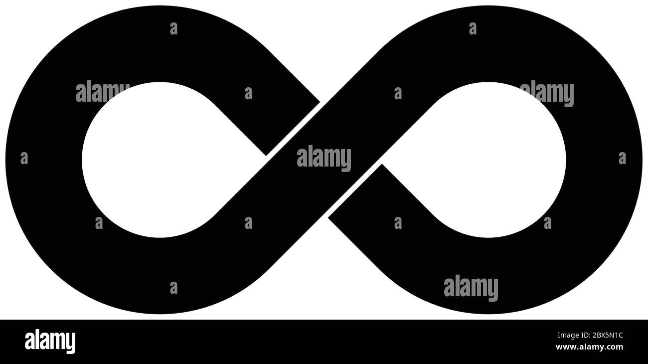 Black infinity symbol icon. Simple flat vector design element Stock ...