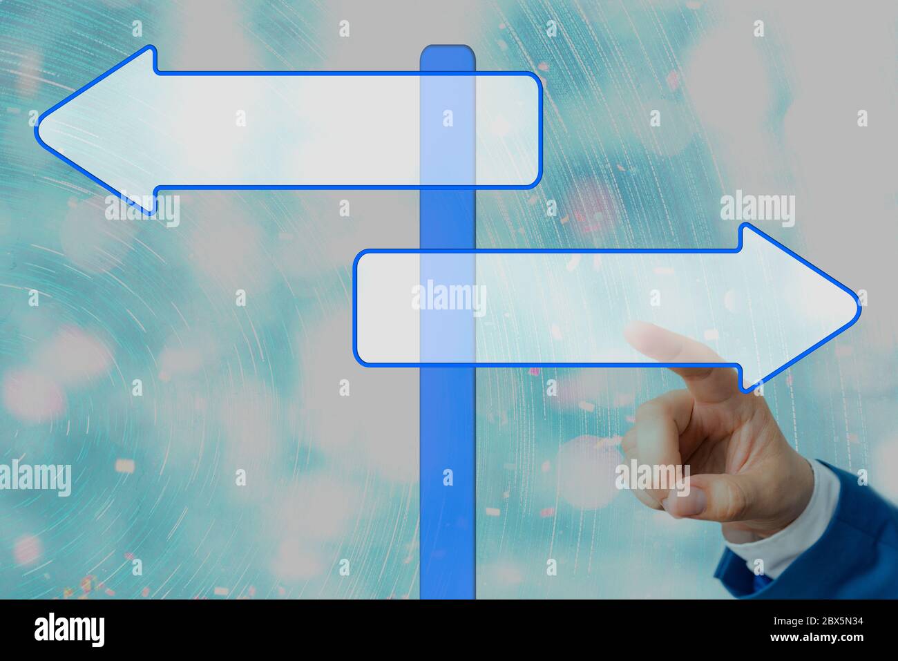 Competitiveness Symbol In Diverging Opposite Views Business Choice ...