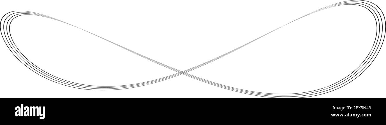 Infinity symbol of multiple thin black lines. Concept of infinite ...