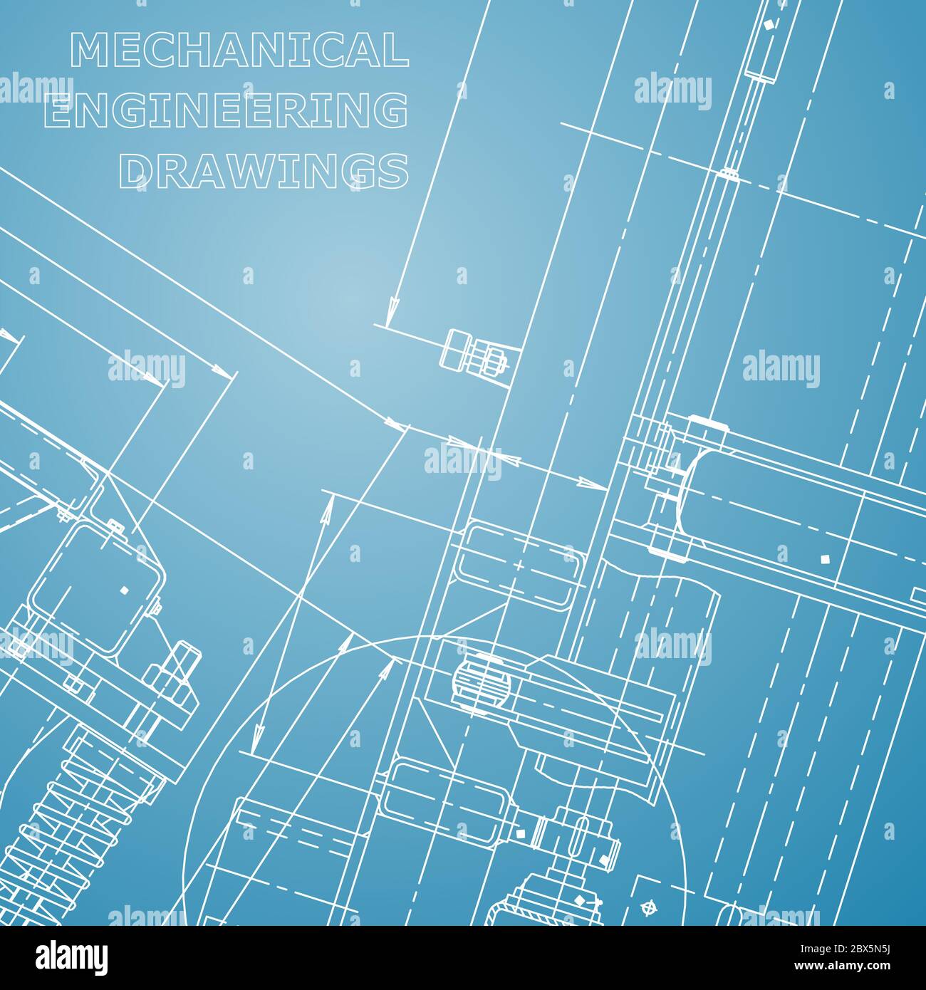 Blueprint. Vector engineering illustration. Computer aided design systems. Instrument-making ...