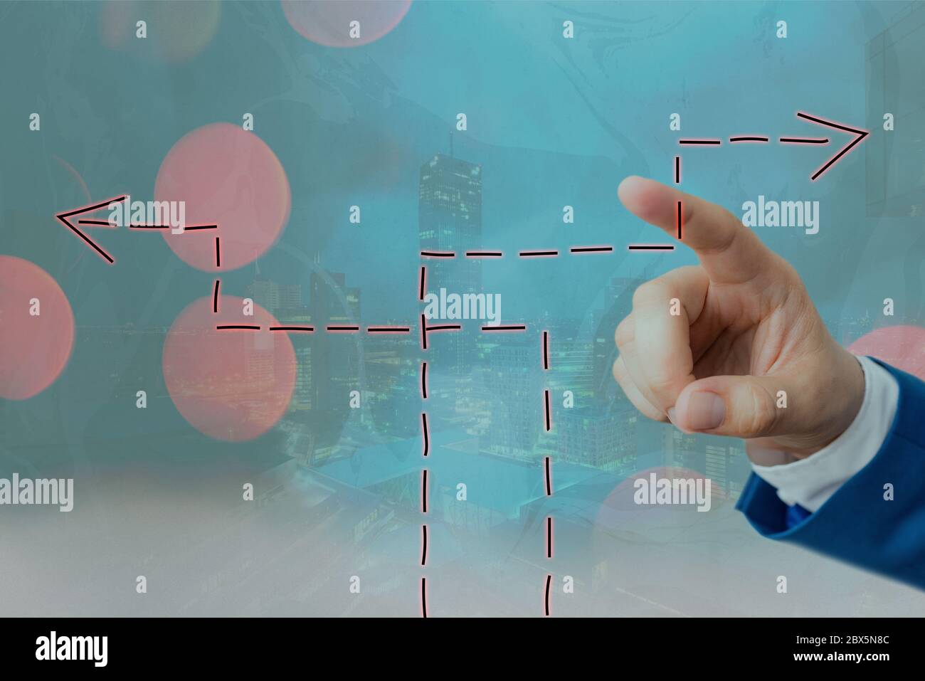Competitiveness Symbol In Diverging Opposite Views Business Choice ...