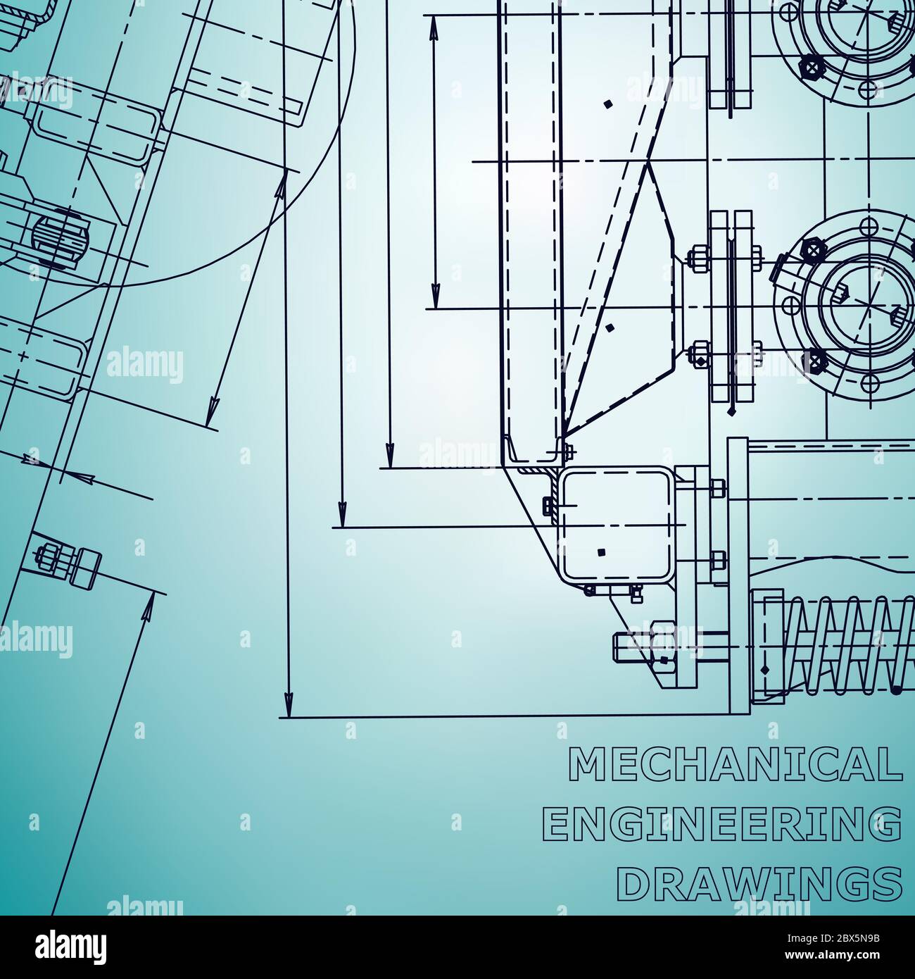 Blueprint. Corporate Identity. Vector engineering illustration ...