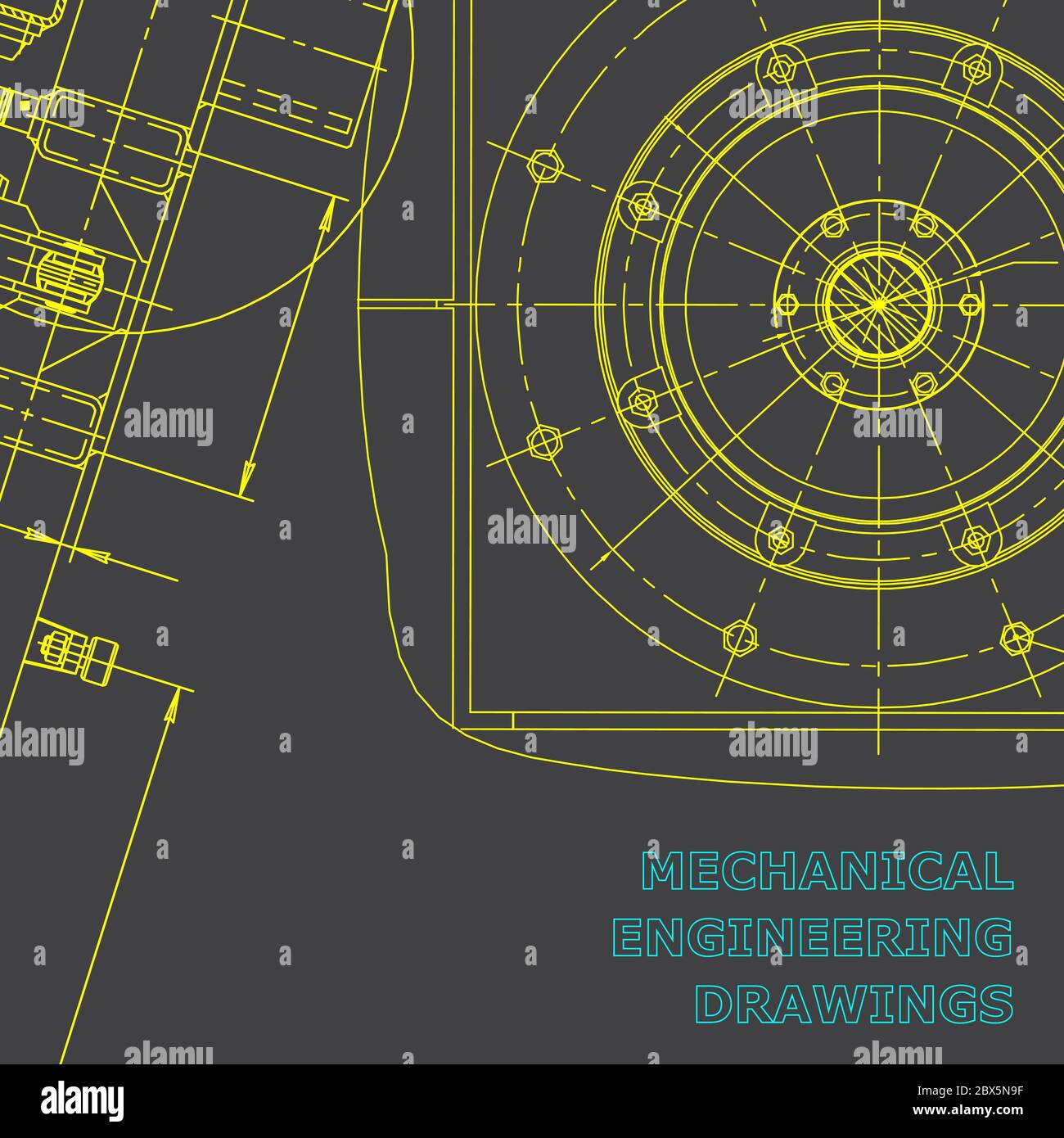Blueprint, Sketch. Vector engineering illustration. Cover, flyer ...