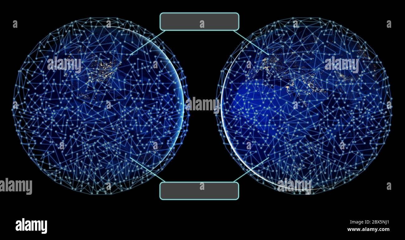 Digital Image of Distant Solar System Showing Global Technology ...