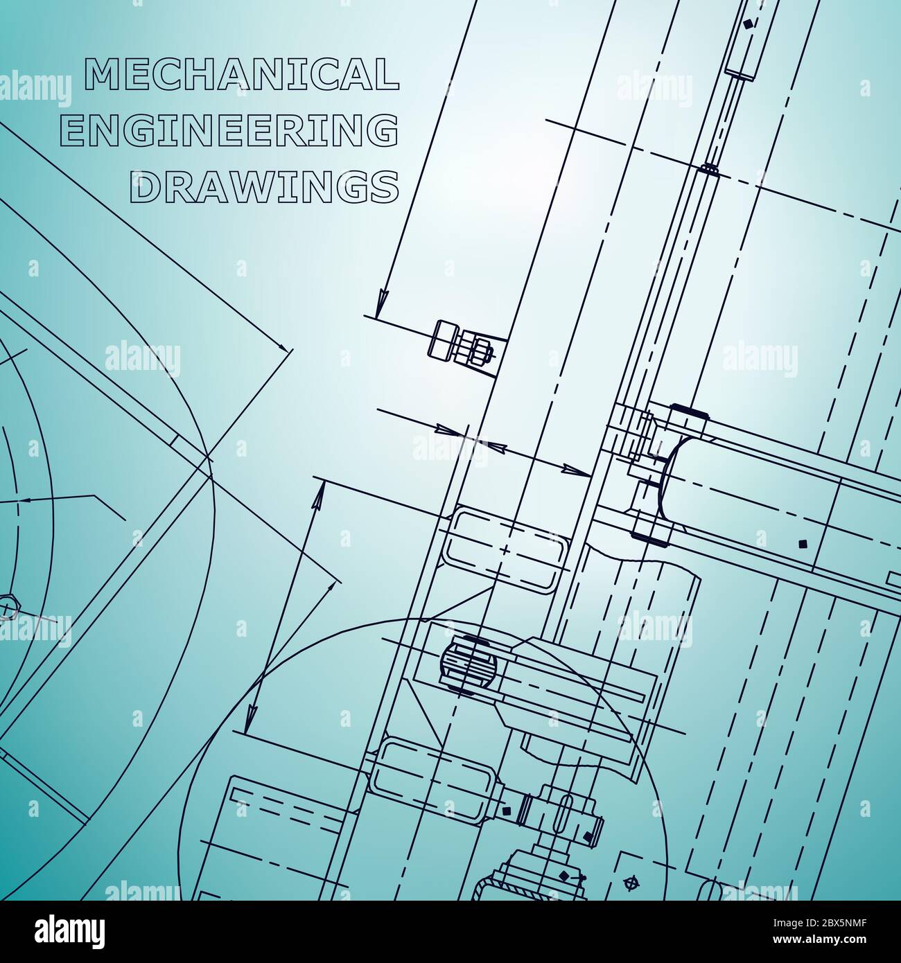 Blueprint. Vector engineering illustration. Cover, flyer, banner ...