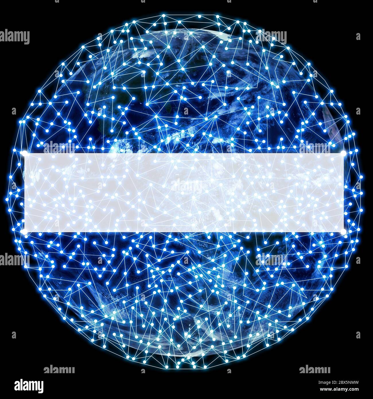 Digital Image of Distant Solar System Showing Global Technology ...