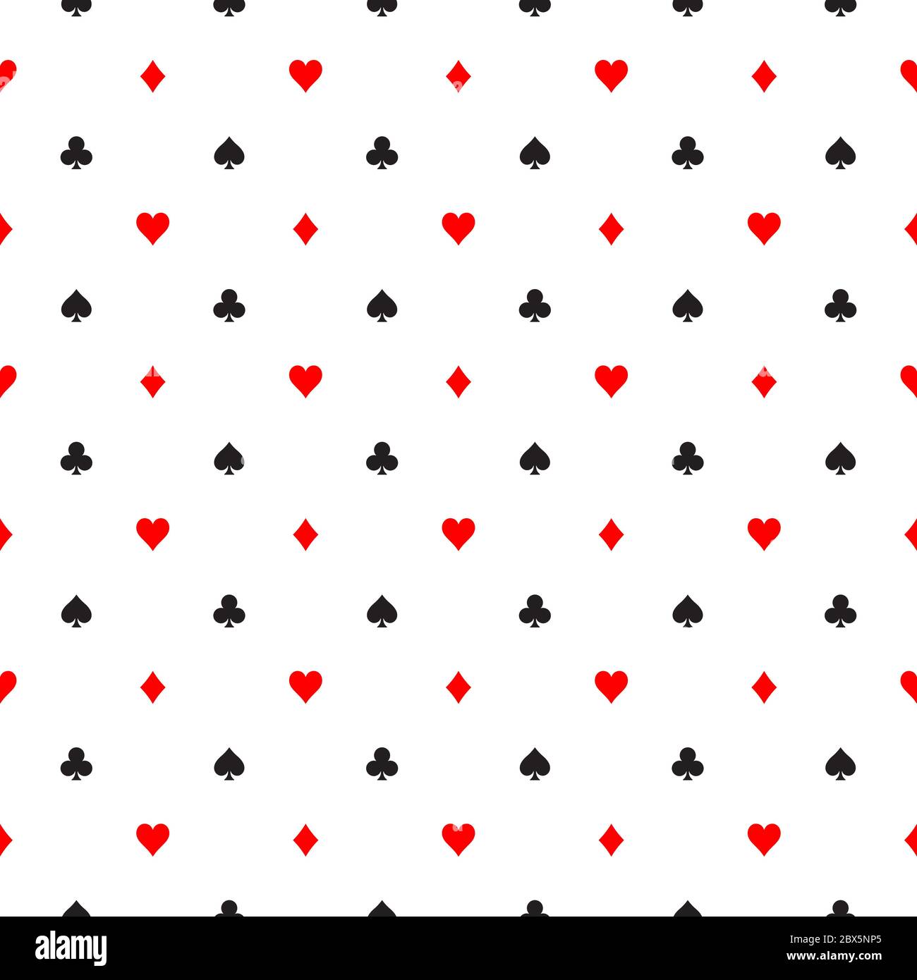 Seamless pattern background of poker suits - hearts, clubs, spades and ...