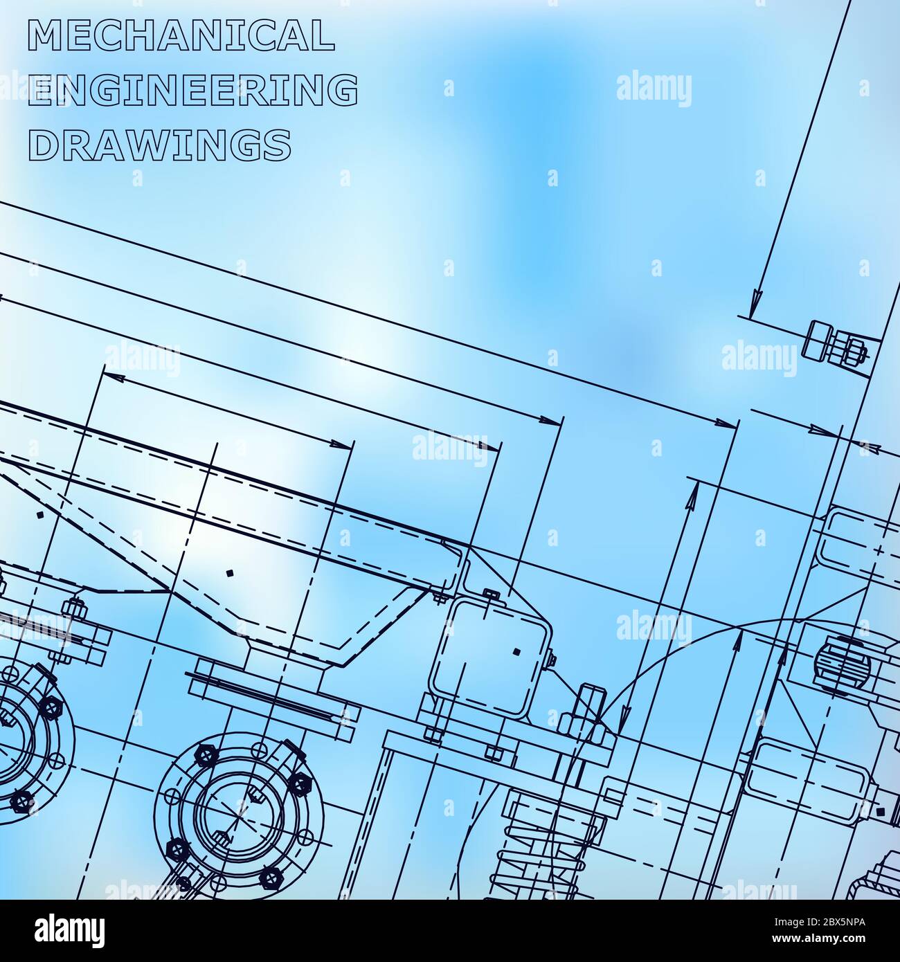 Blueprint. Vector engineering illustration. Computer aided design ...
