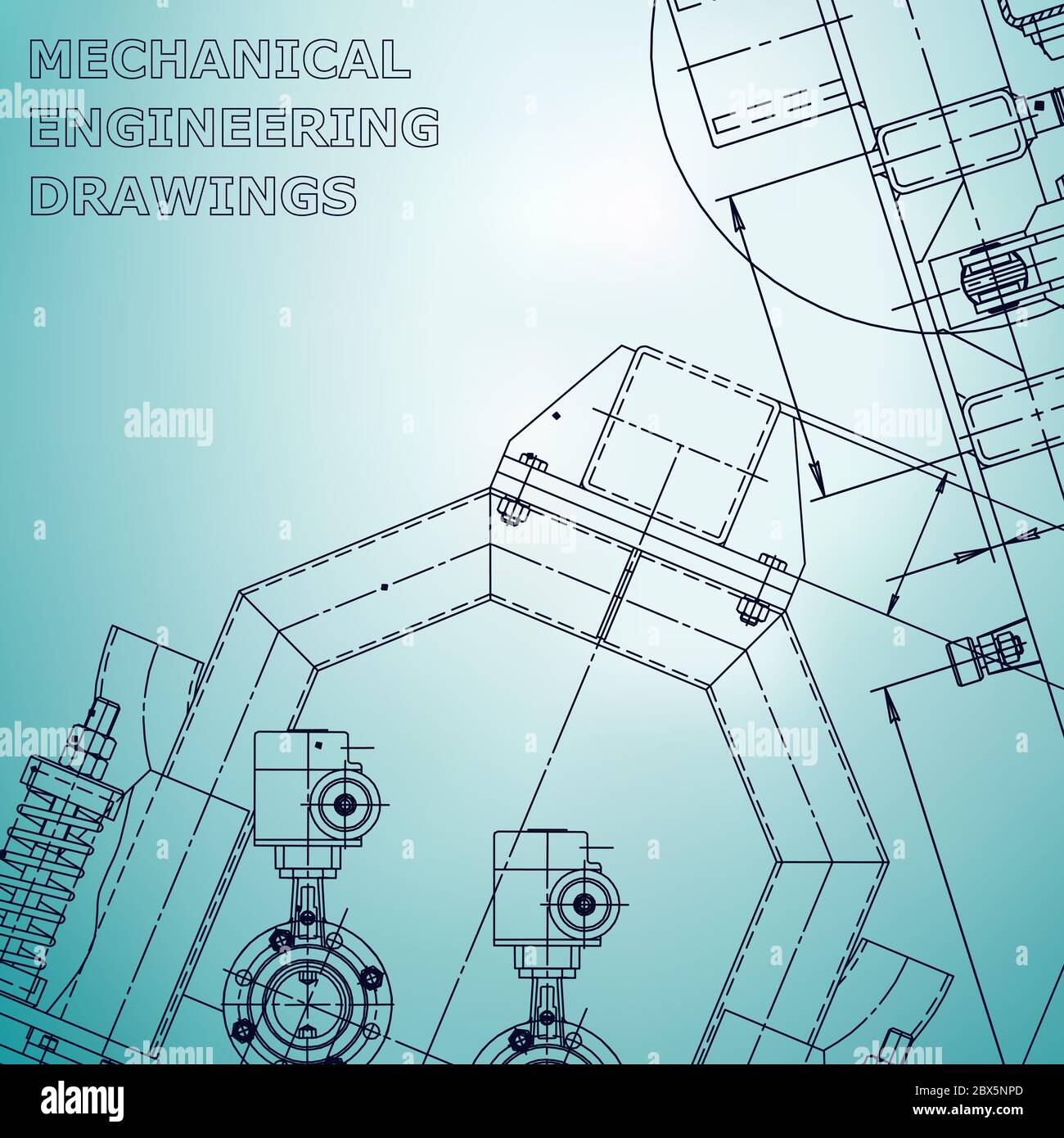 Blueprint, Sketch. Vector engineering illustration. Cover, flyer ...