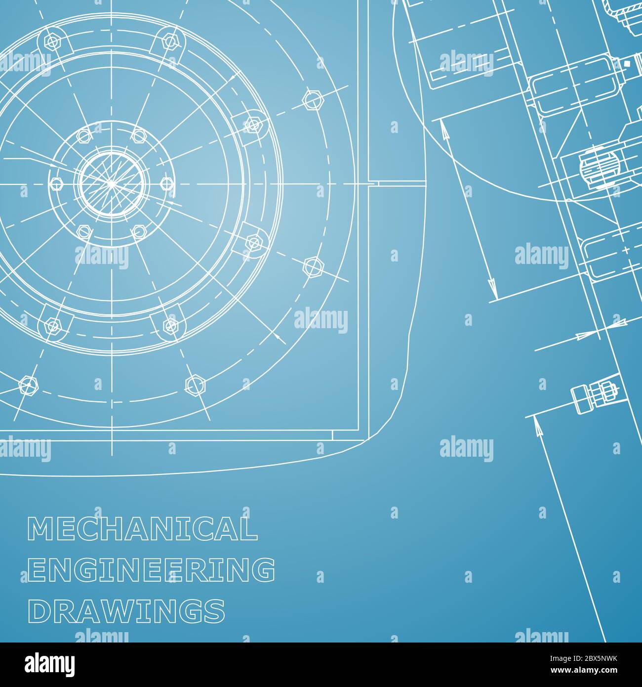 Blueprint, Sketch. Vector engineering illustration. Cover, flyer ...