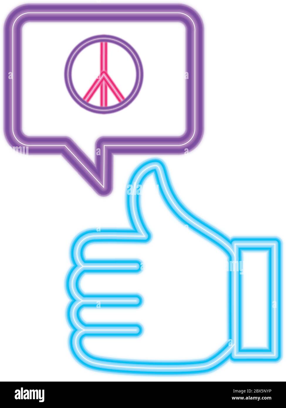 peace and love inside bubble and like vector design Stock Vector Image ...