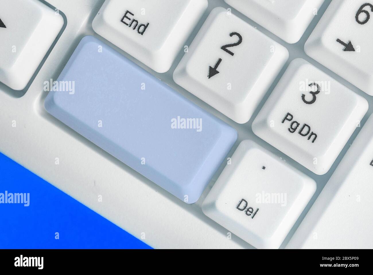 Pc Keyboard Key With Empty Note Paper Above Copy Space Stock Photo - Alamy