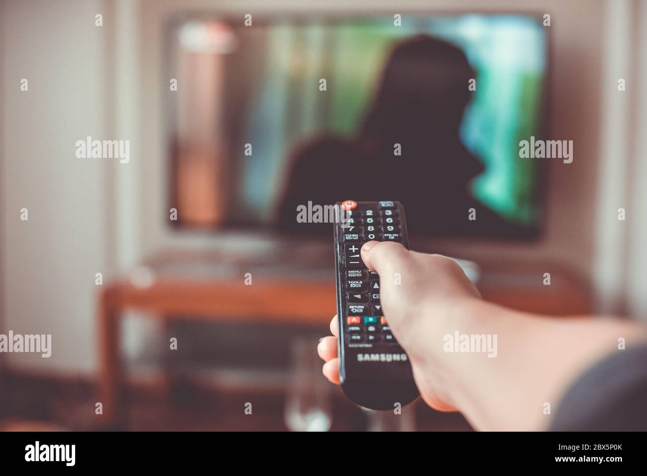 Finger hand black television hi-res stock photography and images - Alamy