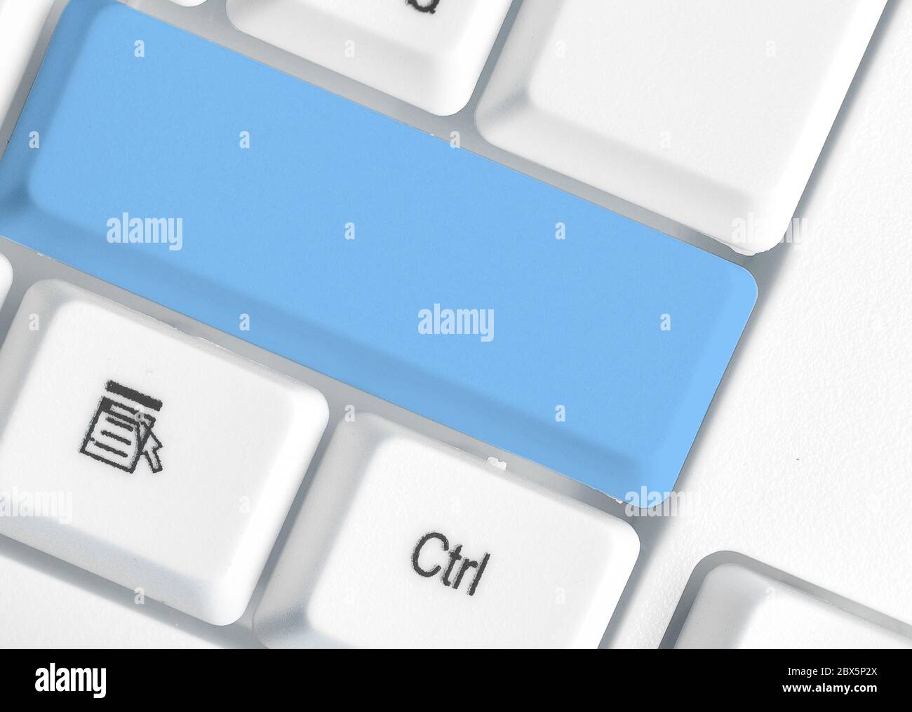 Pc Keyboard Key With Empty Note Paper Above Copy Space Stock Photo - Alamy