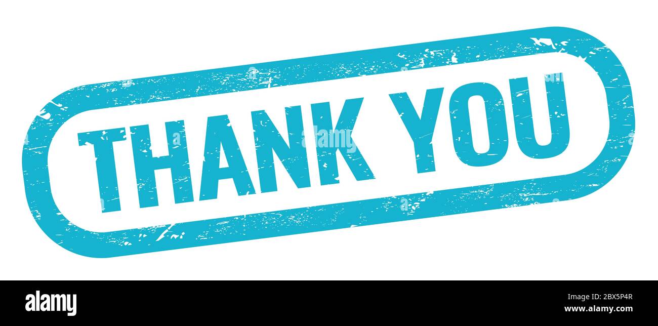 THANK YOU blue stamp Stock Photo - Alamy