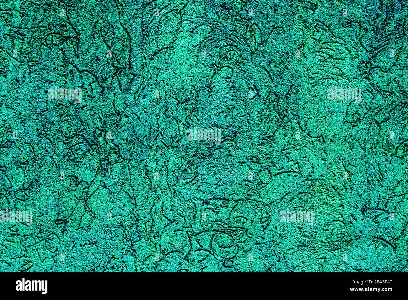 Aquamarine colored glass texture background with textures of different ...