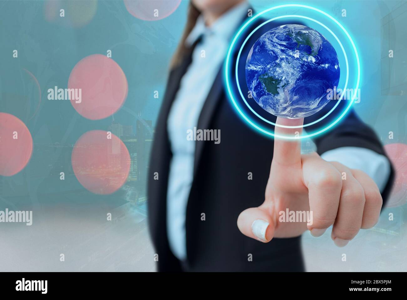 Digital Image of Distant Solar System Showing Global Technology ...