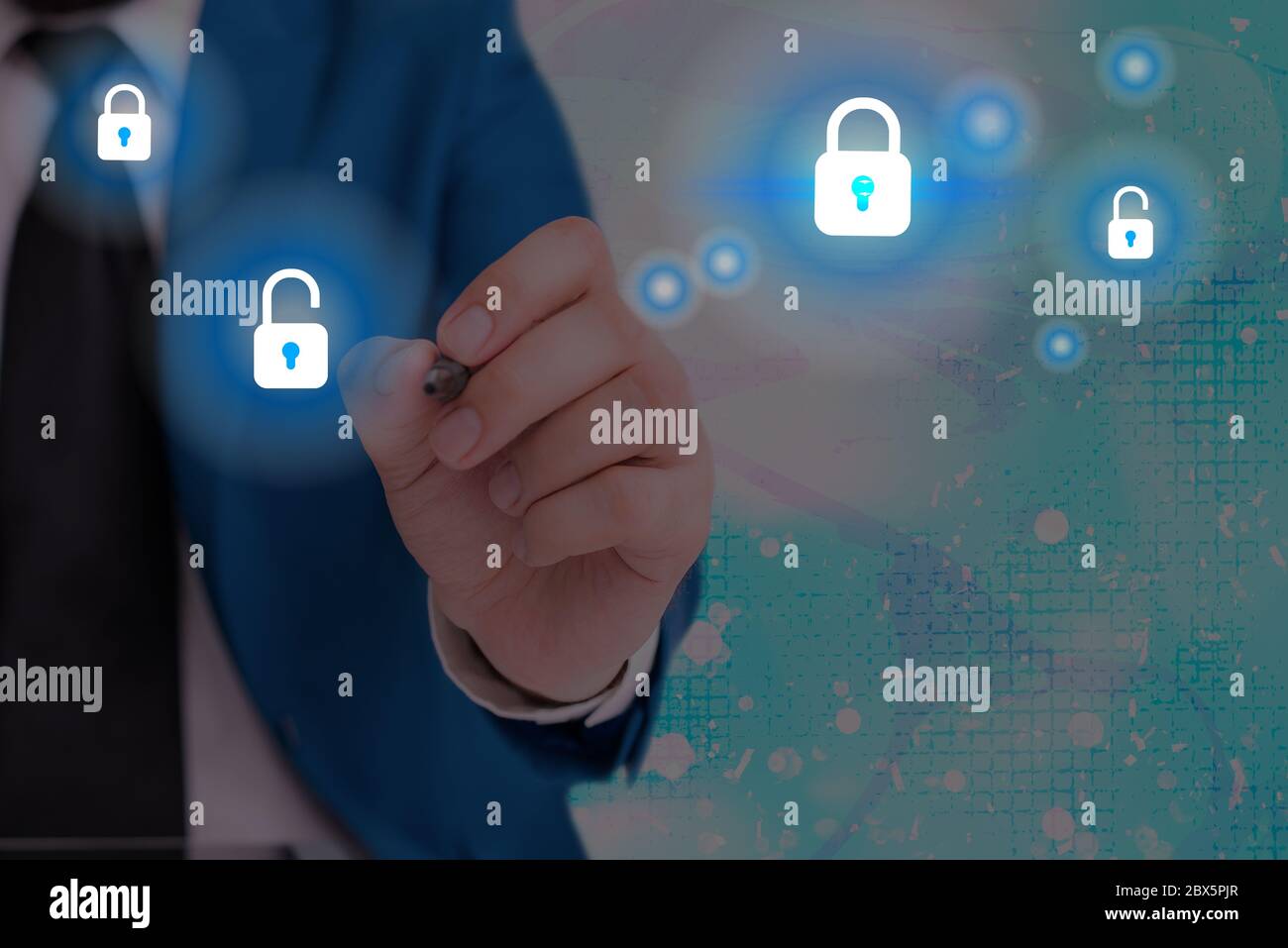 Graphics Padlock For Web Data Information Security Application System ...