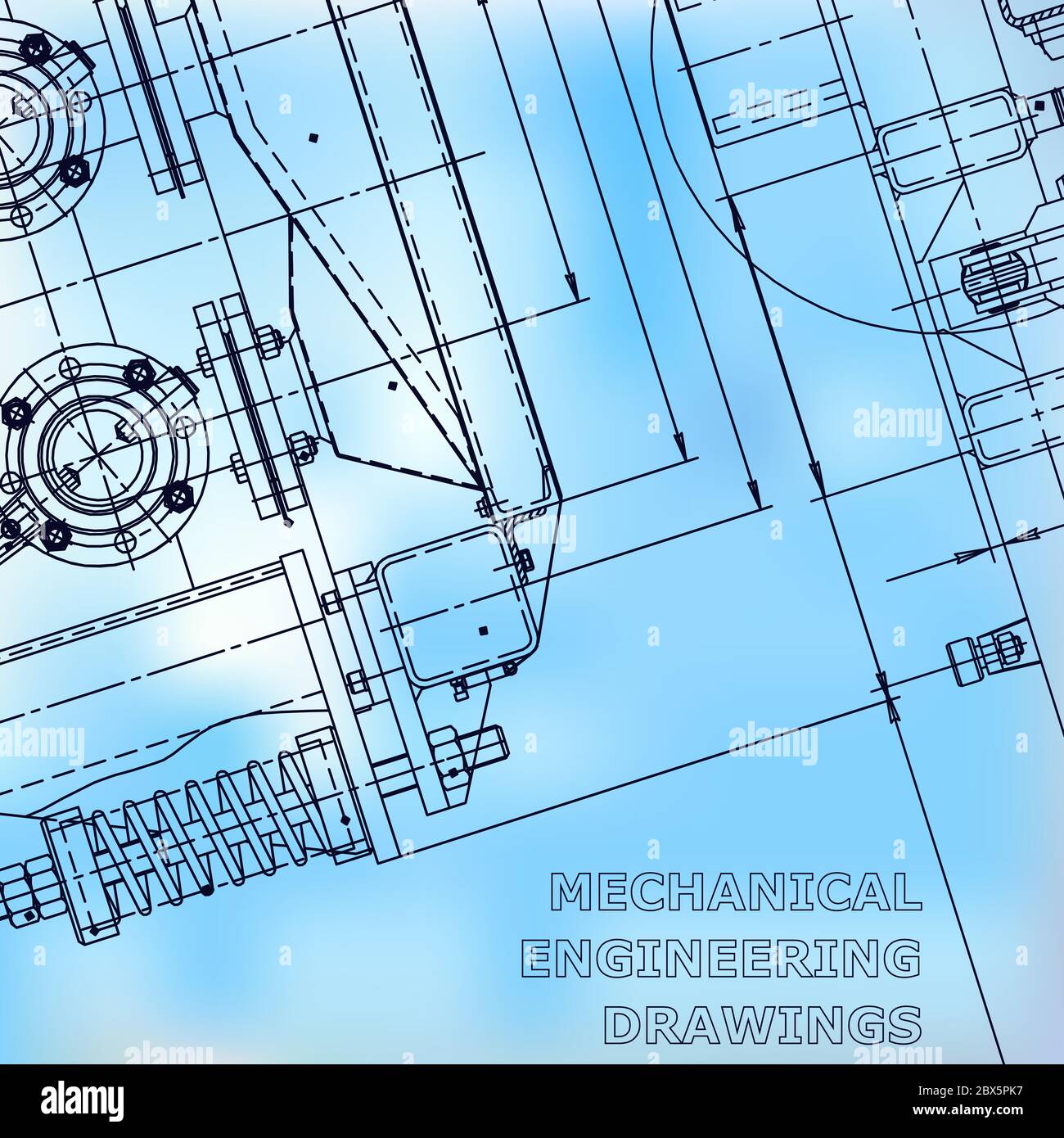 Blueprint. Corporate Identity. Blue Vector engineering illustration ...