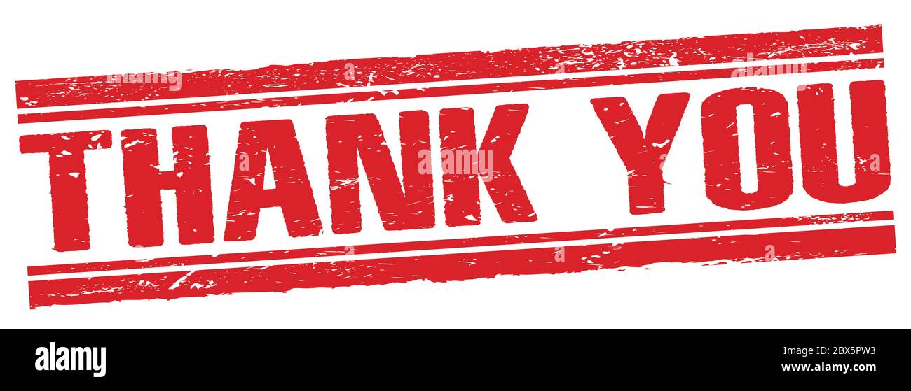 THANK YOU red stamp Stock Photo - Alamy
