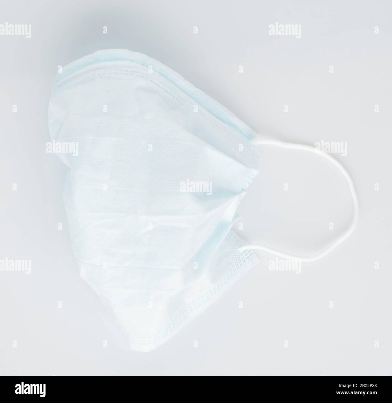 Folded face mask isolated on white background close up view Stock Photo ...