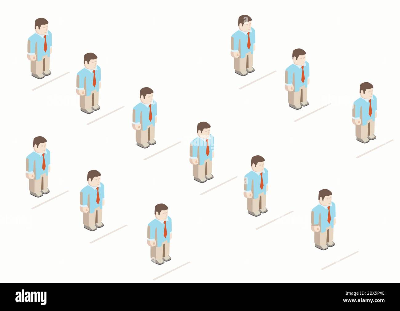 Social and physical distancing, keep safe distance in public society ...