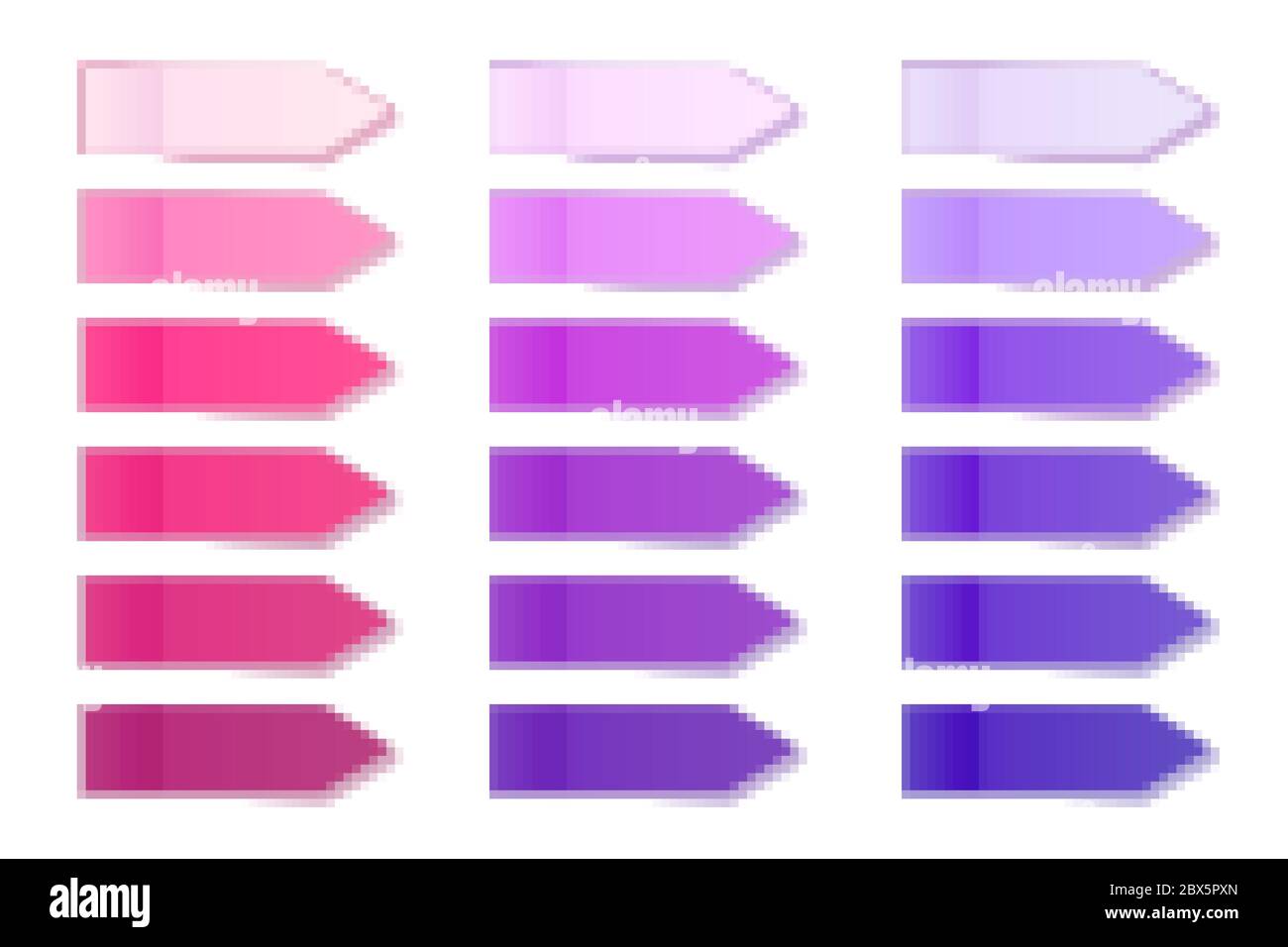 Realistic sticky notes collection. Arrow flag tabs. Post note stickers ...