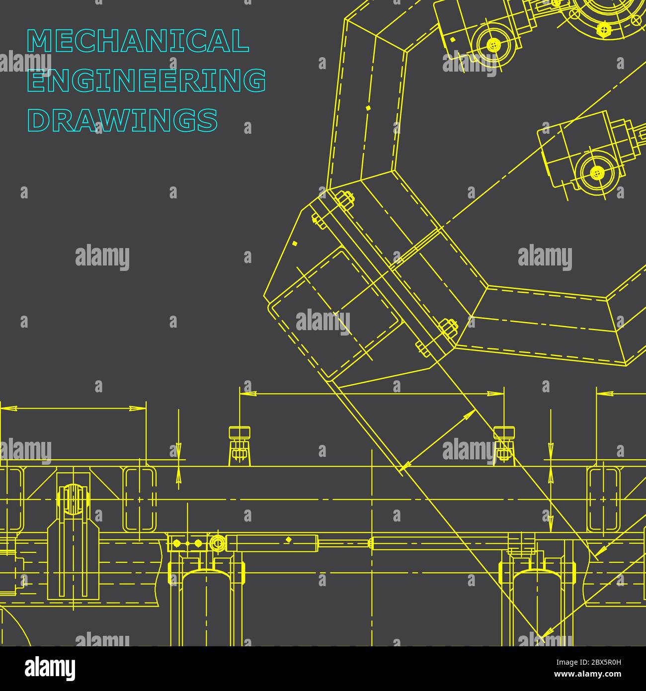 Computer aided design systems. Gray scheme, plan, sketch. Industry ...