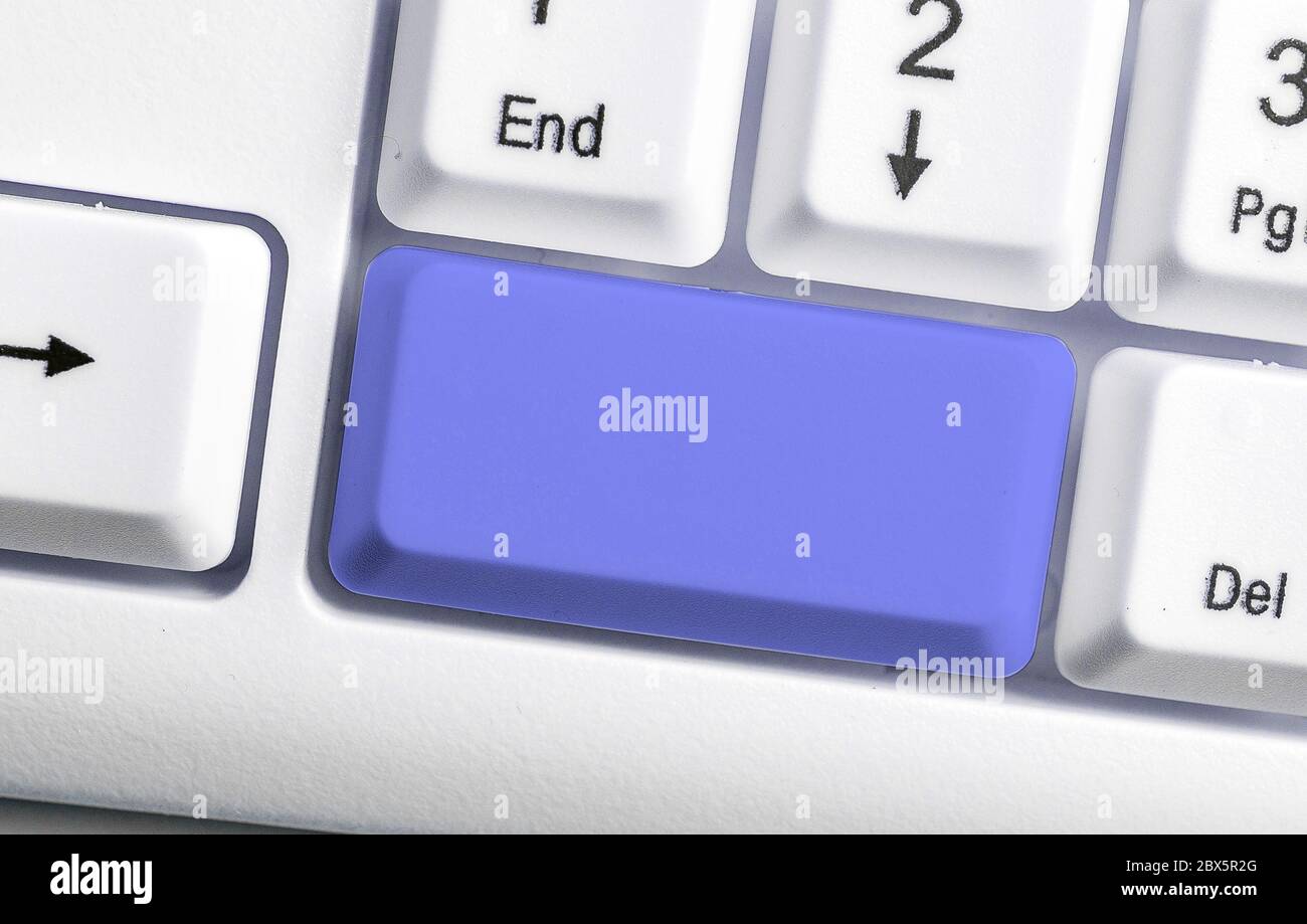 Pc Keyboard Key With Empty Note Paper Above Copy Space Stock Photo - Alamy