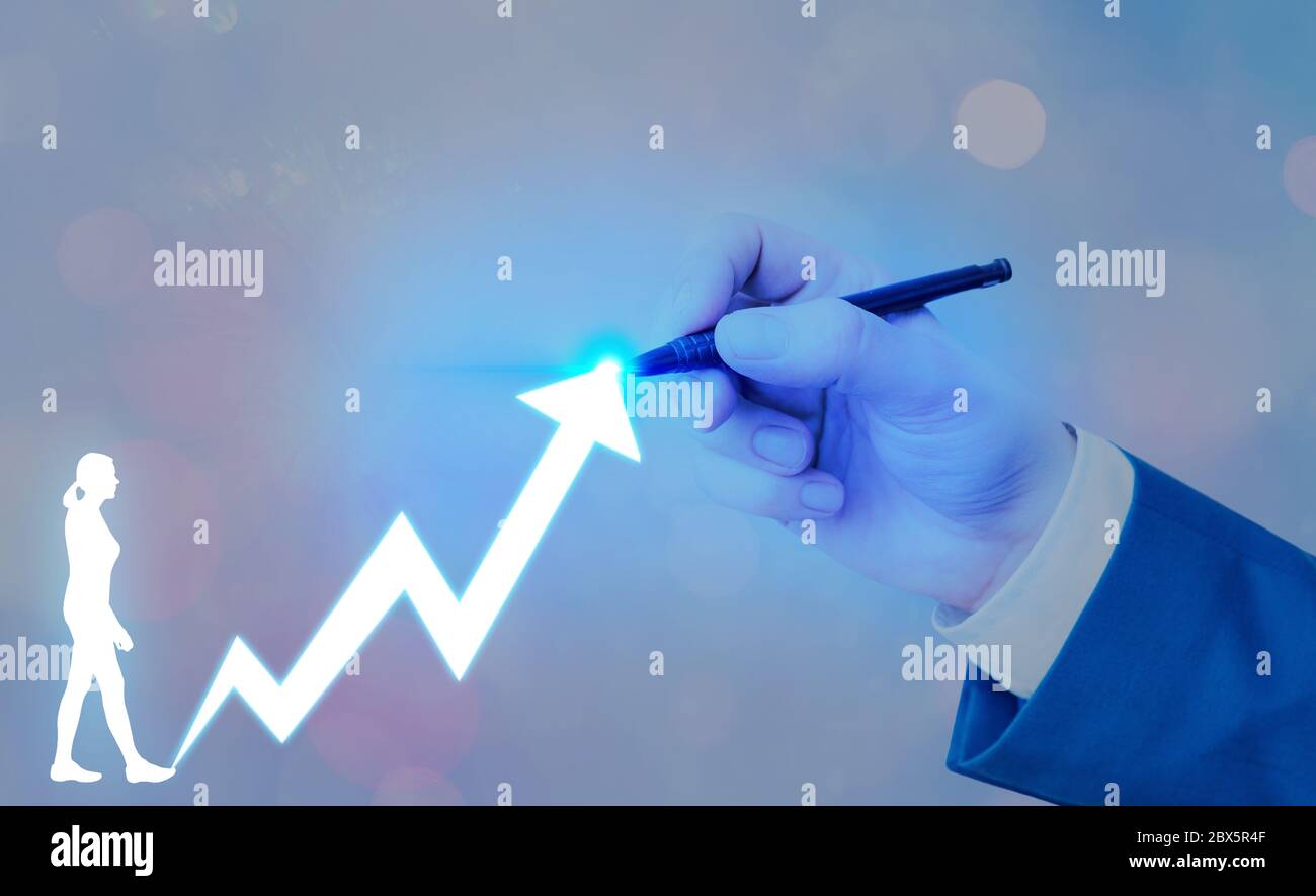 Ascending Growth Trends Movement Performance Financial Chart Status ...