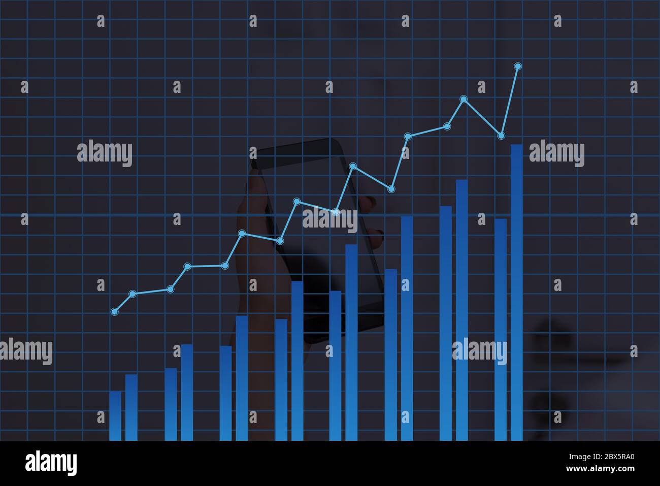Ascending Growth Trends Movement Performance Financial Chart Status ...