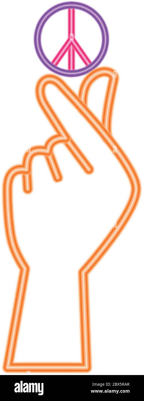 peace and love symbol over hand vector design Stock Vector Image & Art ...