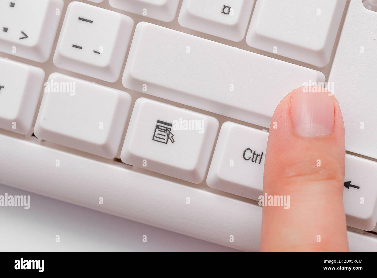 Pc Keyboard Key With Empty Note Paper Above Copy Space Stock Photo - Alamy