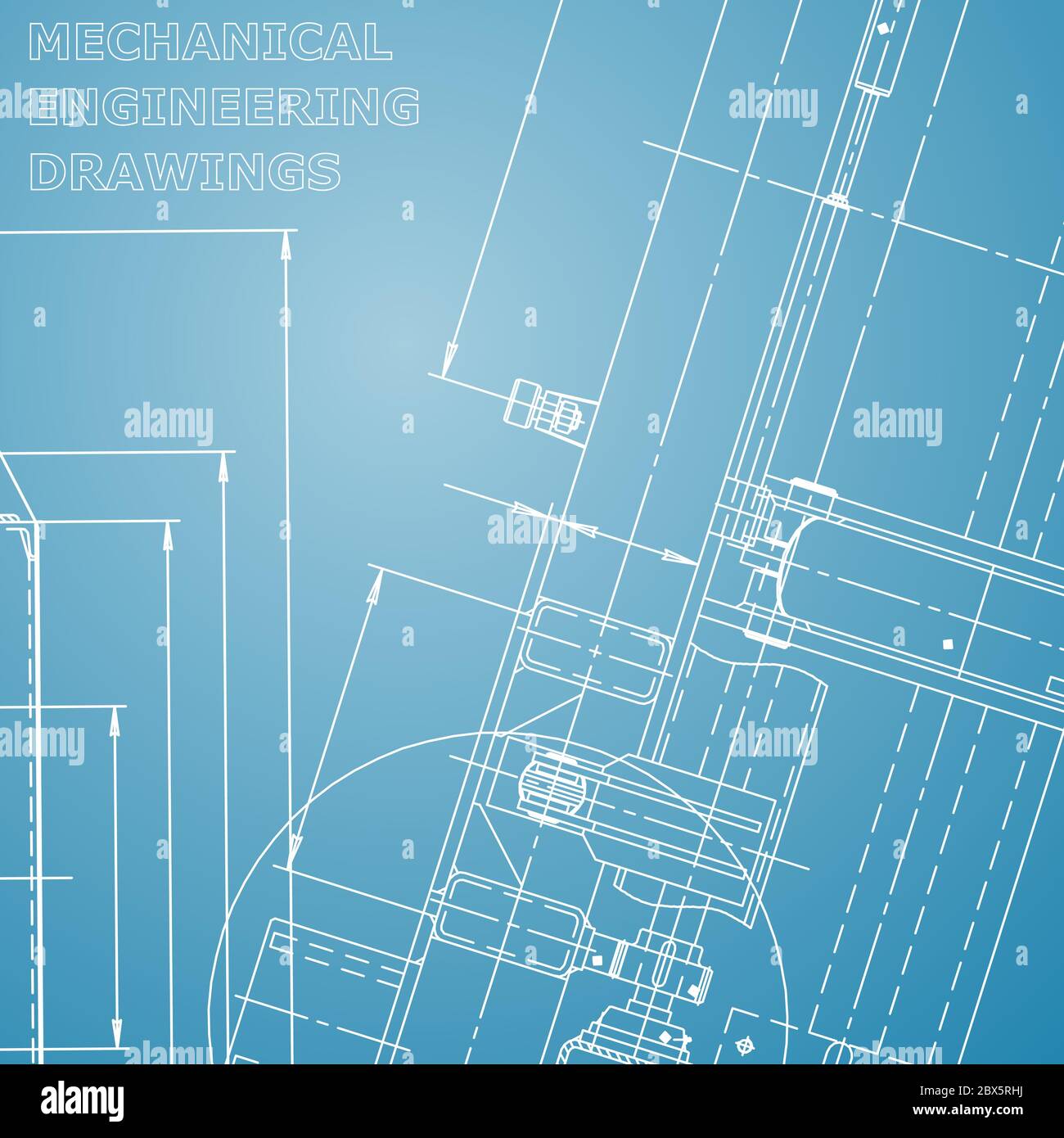 Blueprint. Vector engineering illustration. Computer aided design ...