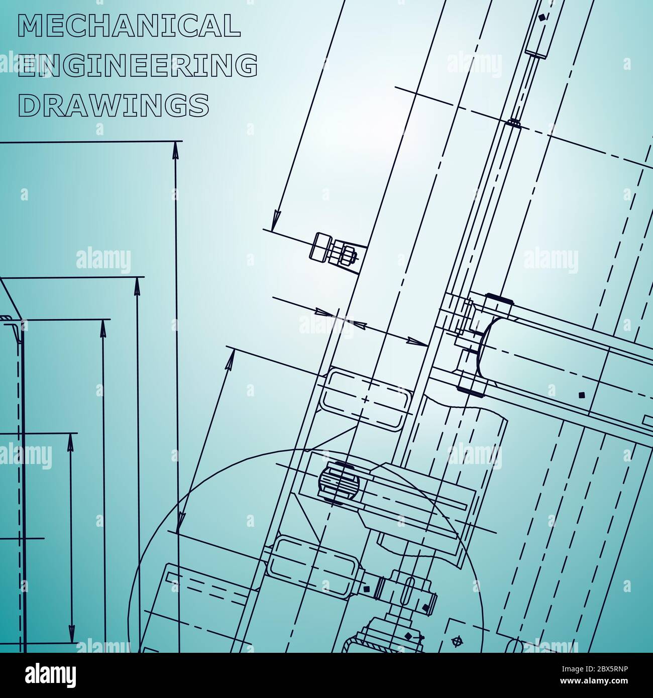 Blueprint. Vector engineering illustration. Computer aided design ...