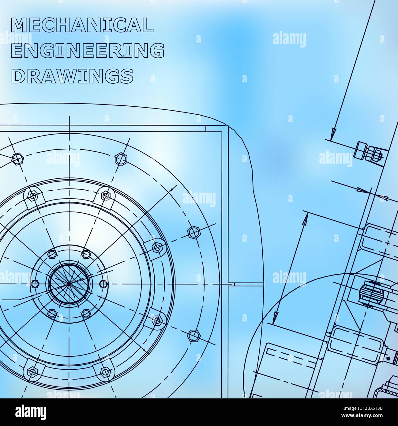 Blueprint, Sketch. Vector engineering illustration. Cover, flyer ...