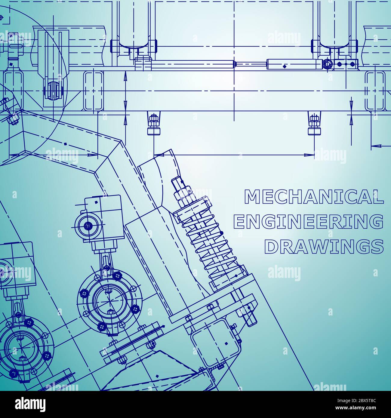 Computer aided design systems. Light blue drawings. Blueprint, diagram ...
