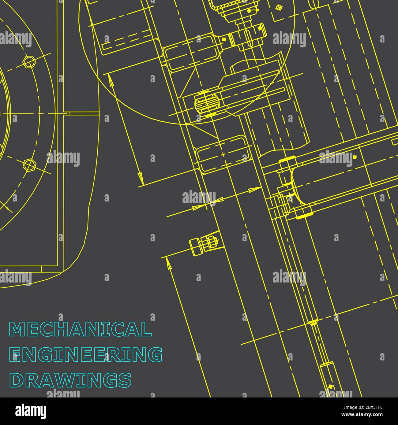 Blueprint, Sketch. Vector engineering illustration. Cover, flyer ...