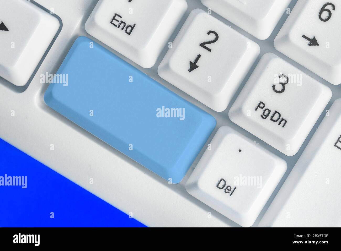 Pc Keyboard Key With Empty Note Paper Above Copy Space Stock Photo - Alamy