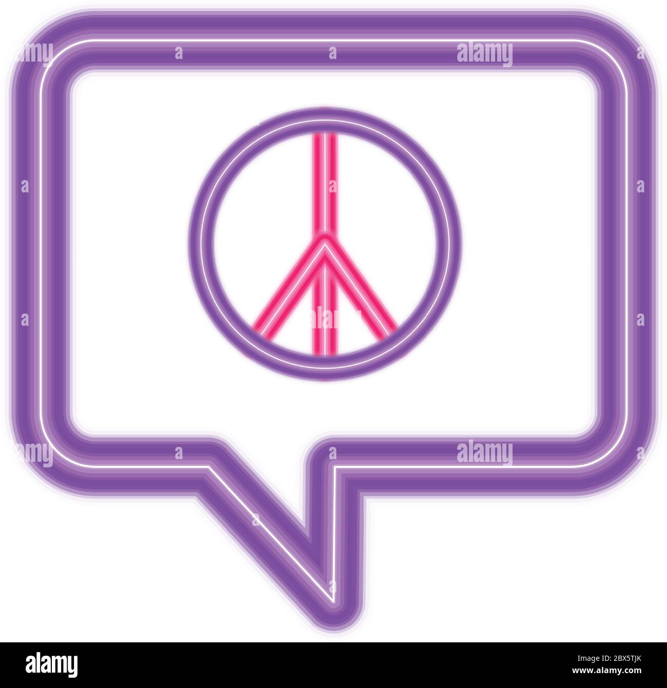 peace and love symbol inside bubble vector design Stock Vector Image ...