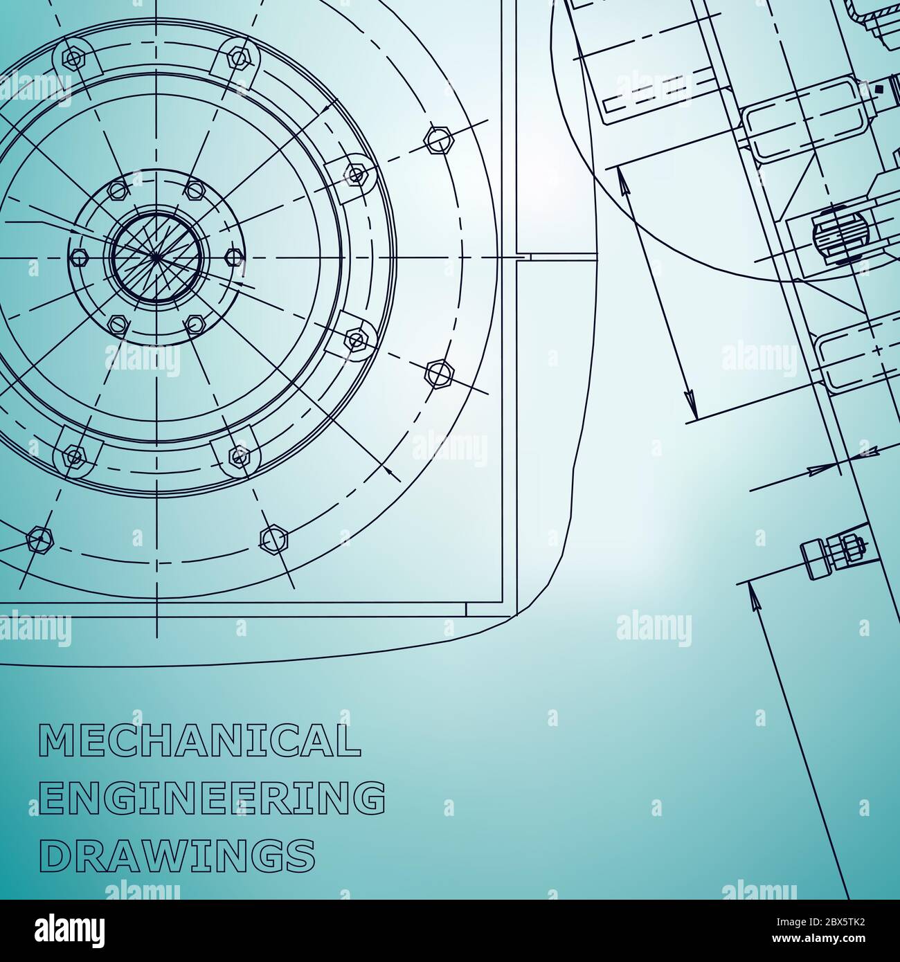 Blueprint, Sketch. Vector engineering illustration. Cover, flyer ...