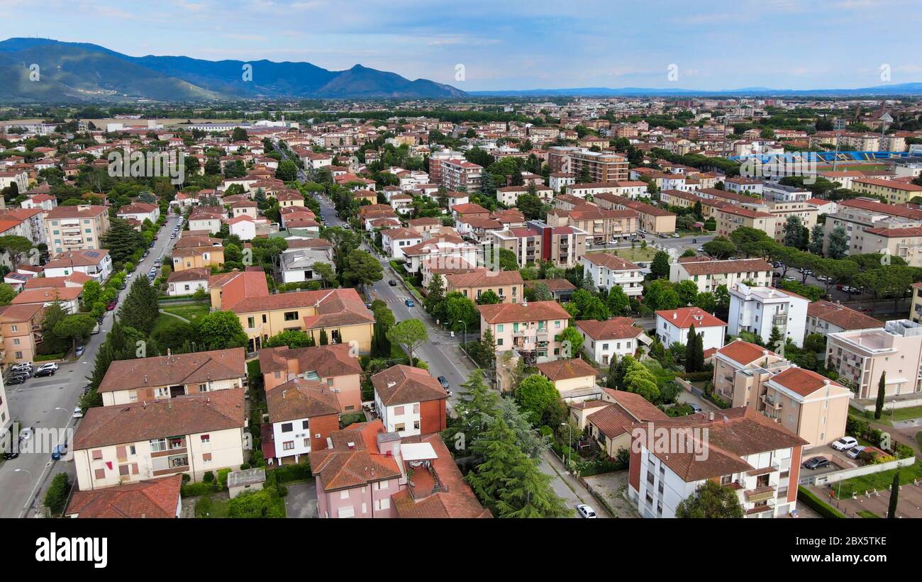 Amazing aerial view of Pisa, famous town of Tuscany, Italy Stock Photo ...