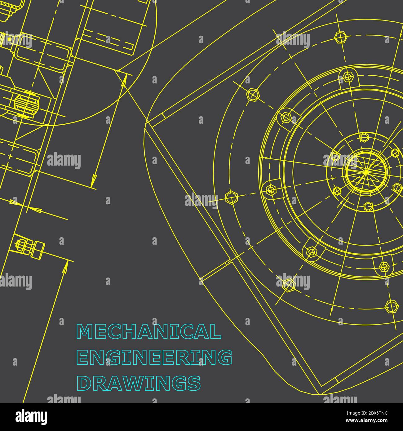 Blueprint, Sketch. Vector engineering illustration. Cover, flyer ...