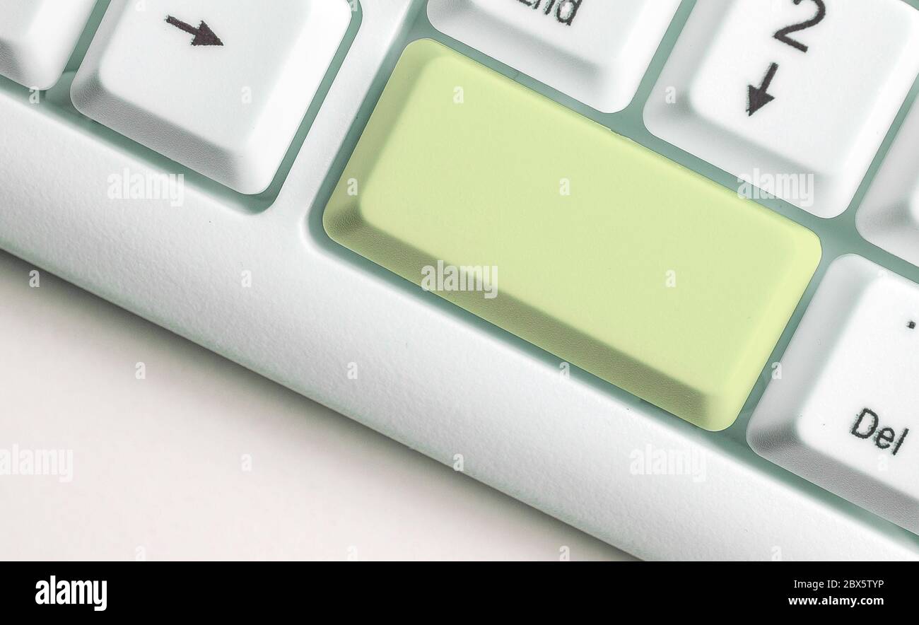Pc Keyboard Key With Empty Note Paper Above Copy Space Stock Photo - Alamy